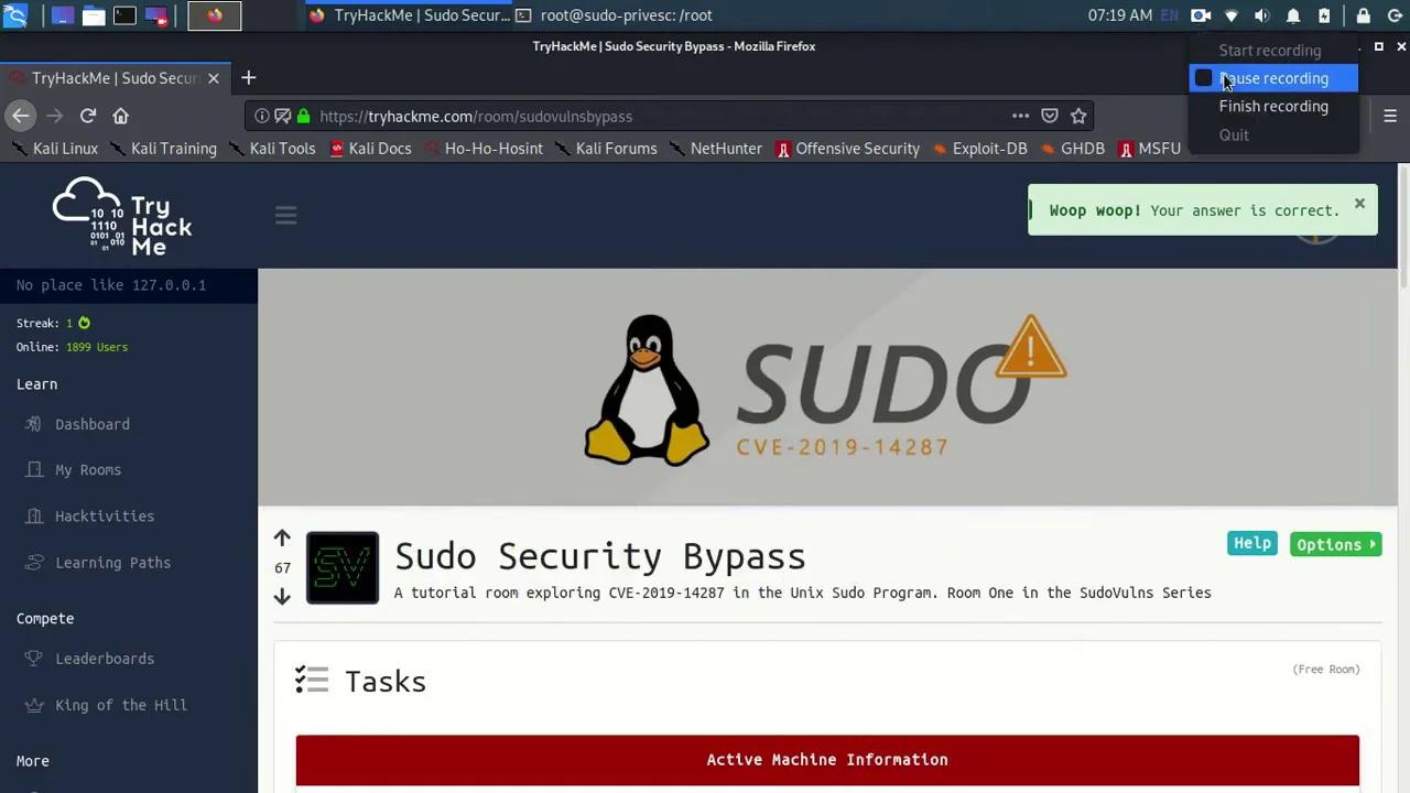 sudo security bypass tryhackme