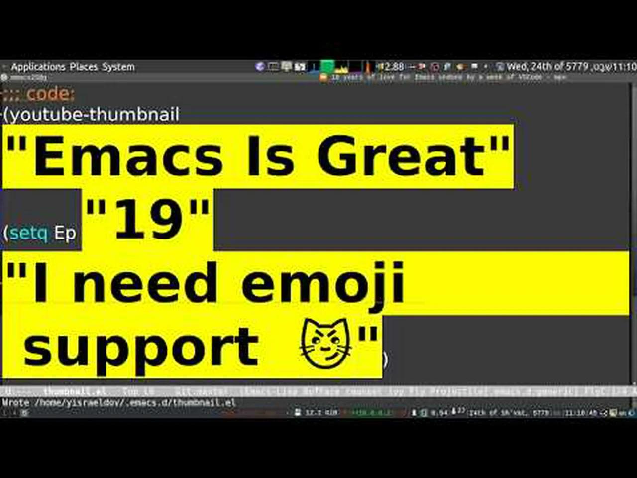 OOPS! Emacs emojis live by mistake!