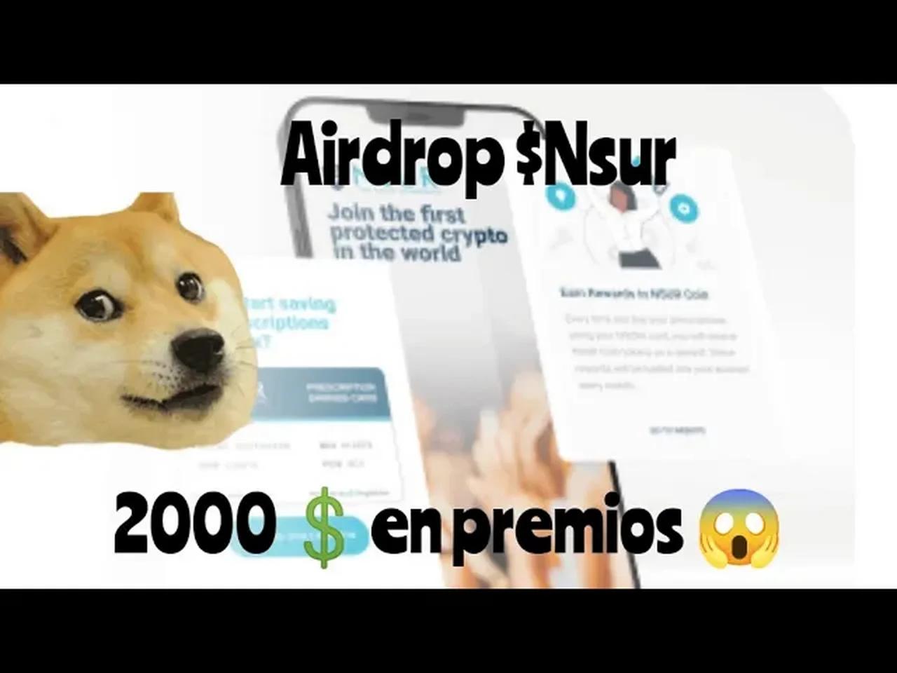 Nuevo Airdrop Nsur token!!2000$ en premios 😱😱🚨 Enlace durante el vídeo 🚨