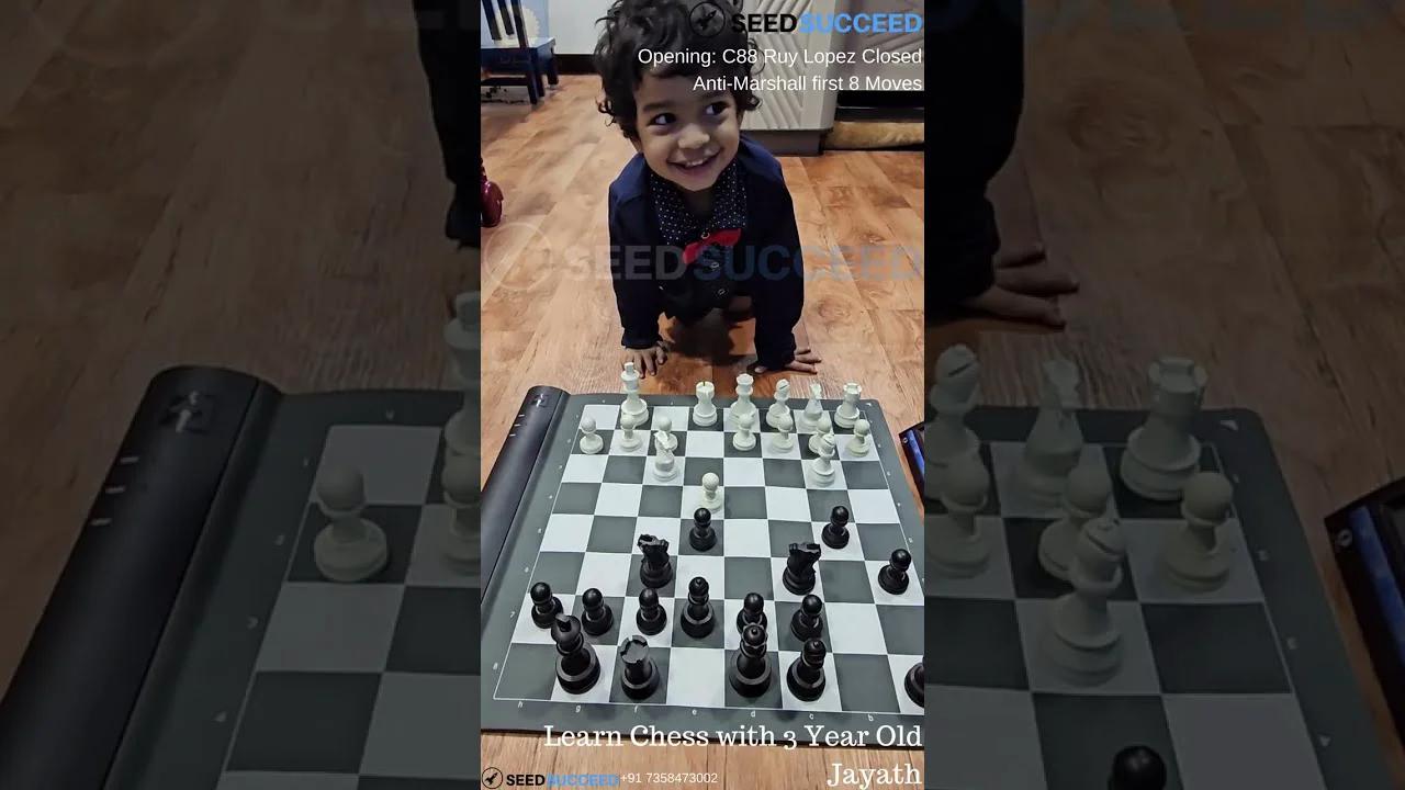 Learn Chess with 3 Year Old Jayath! Chess Opening: Ruy Lopez Anti ...