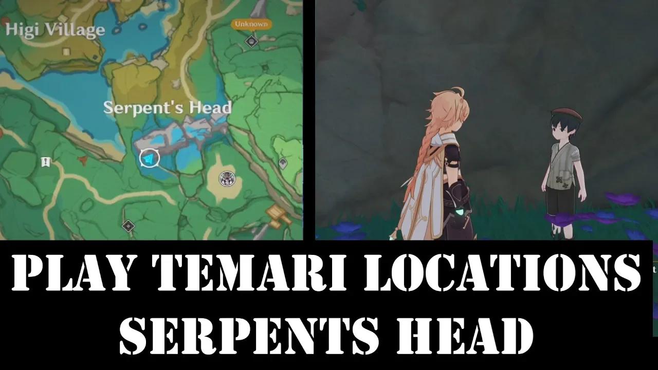 Temari locations serpents head genshin impact/kid kujirai Play temari game