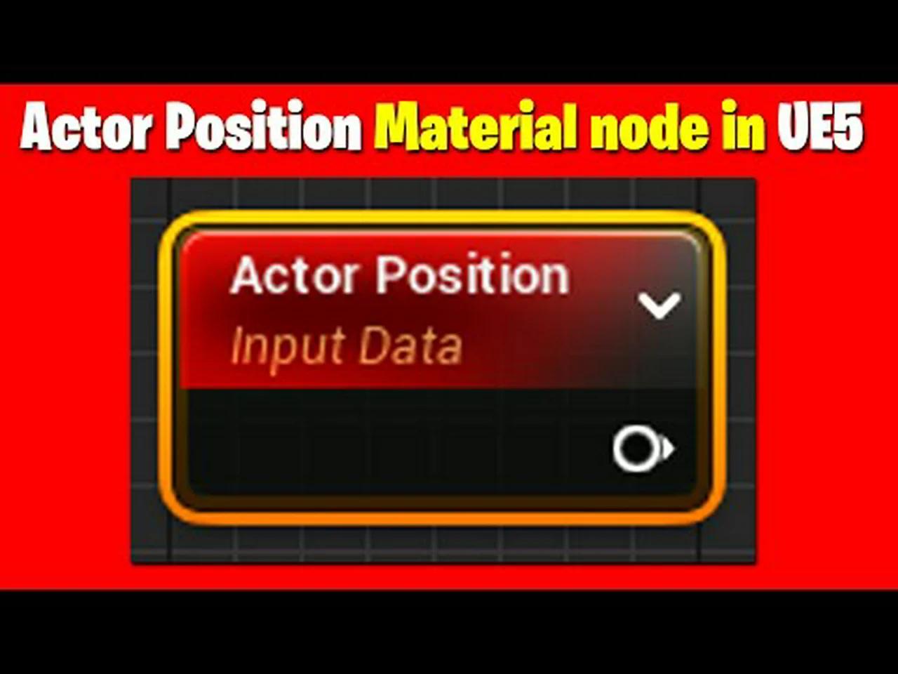 Actor Position Material node in UE5 Tutorial | UE5 Material All Node Series