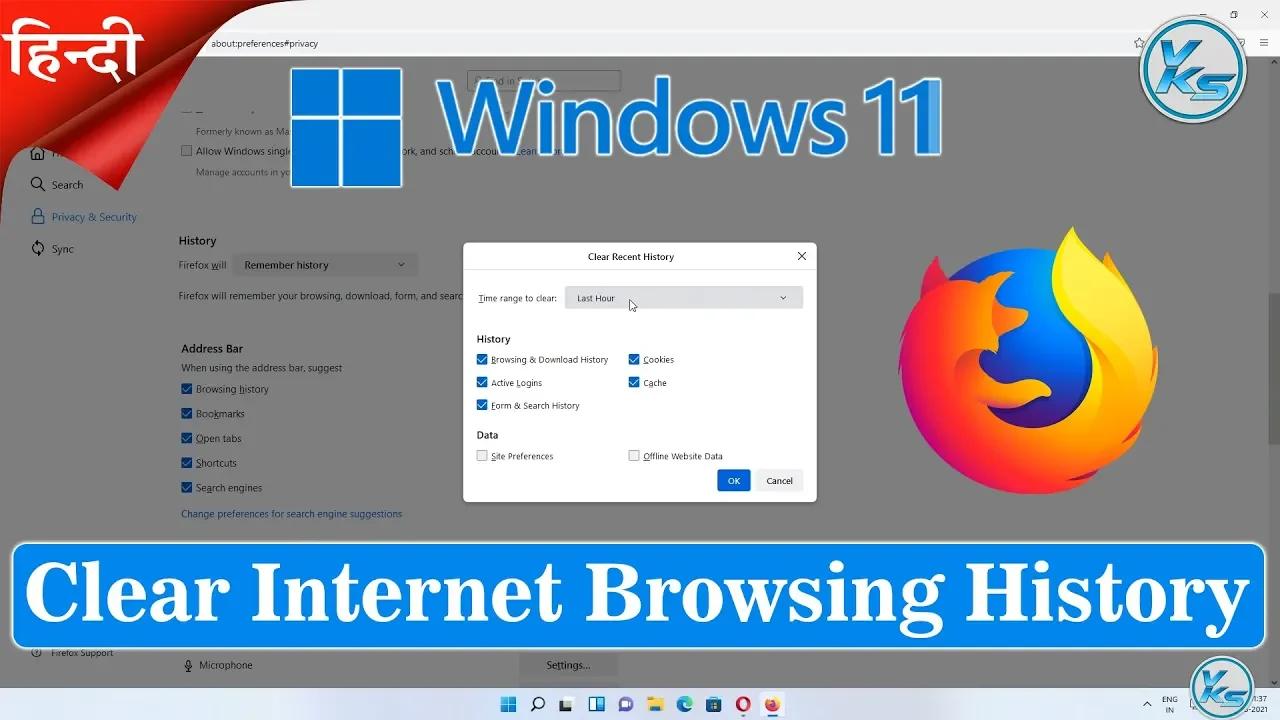 How To Clear Internet Browsing History on Mozilla Firefox Windows 11