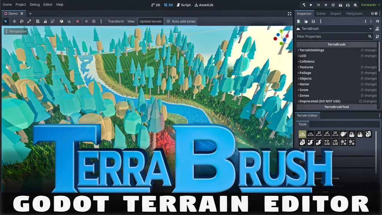 TerraBrush - New Powerful & Easy Godot Terrain Editor