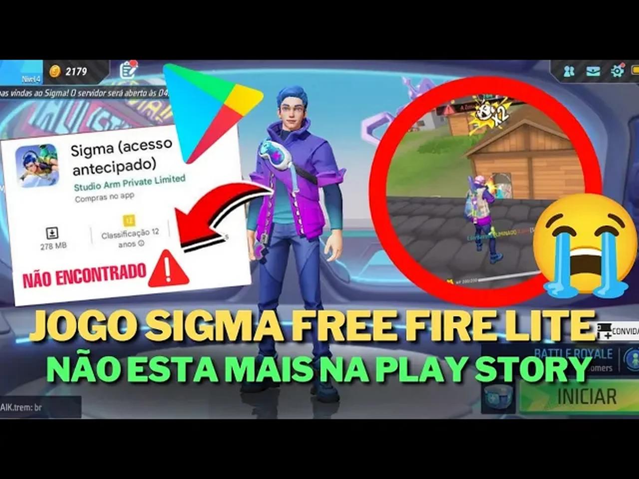 JOGO SIGMA FREE FIRE LITE REMOVIDO DA PLAY STORY 😭