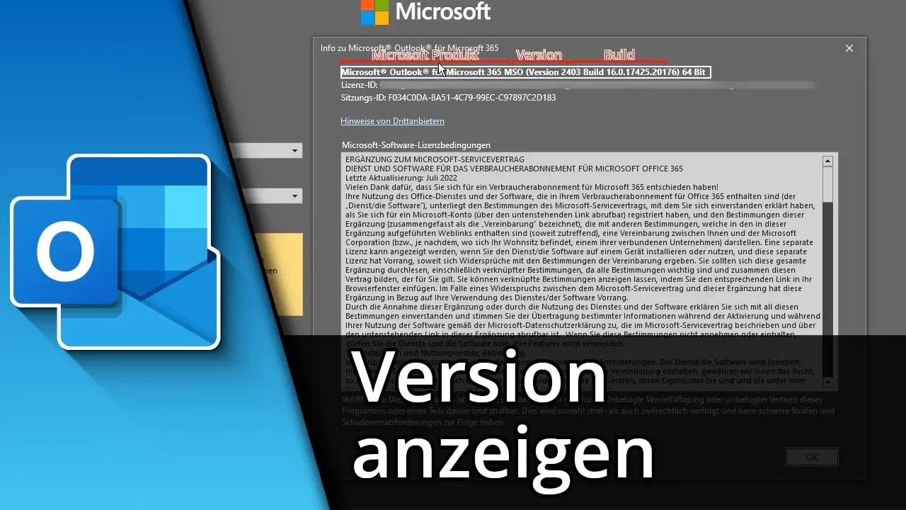 Outlook Version anzeigen | Outlook Version herausfinden Tutorial