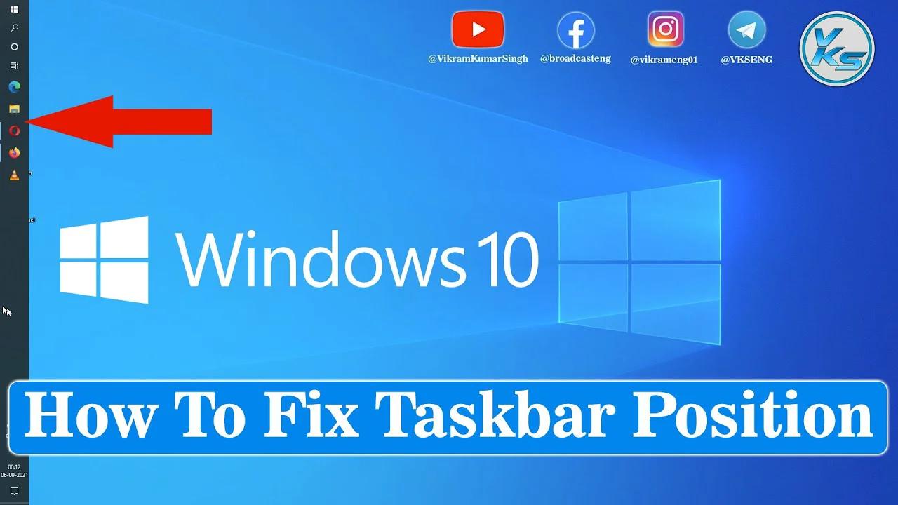 How To Fix Taskbar Position in Windows 11 | How to Move Taskbar in Windows 10 (2021)