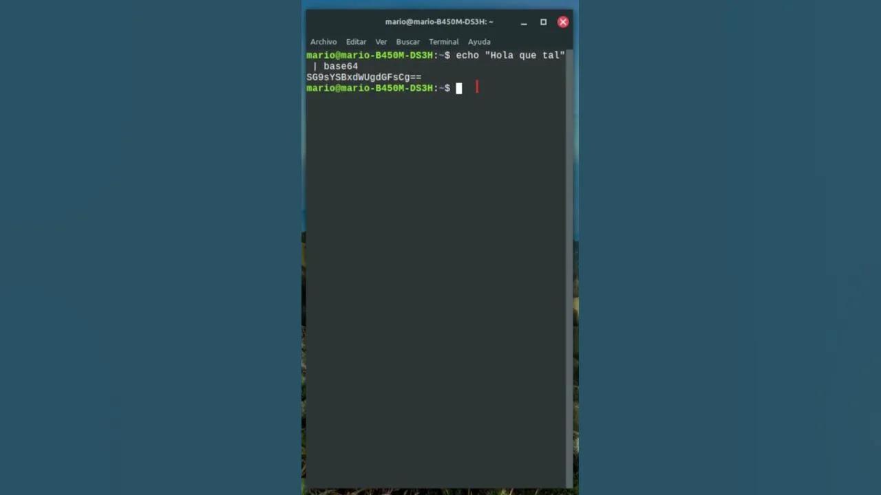 Cómo CODIFICAR Información en BASE64 en LINUX #SHORTS