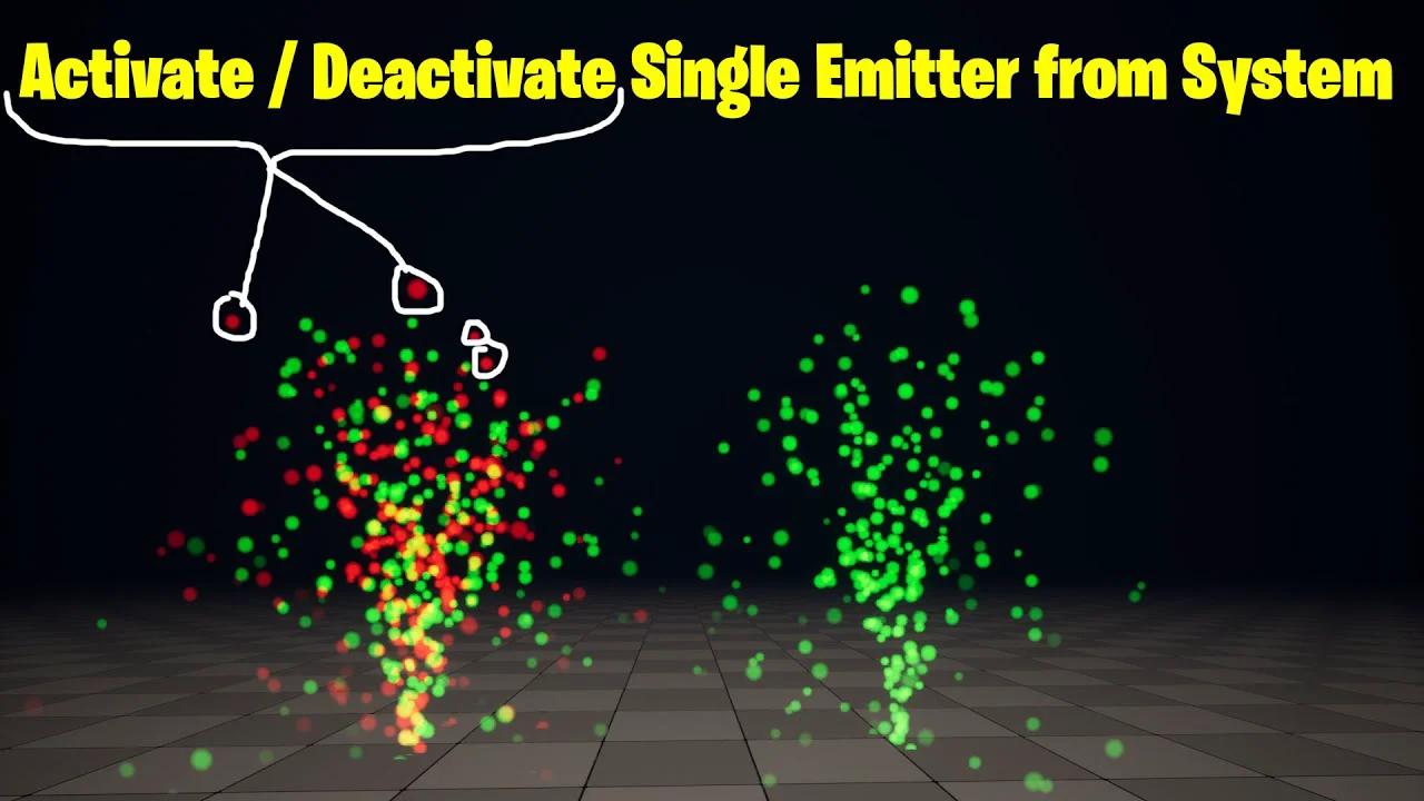 Activate / Deactivate Single Emitter from System in Unreal Engine 5.4 ...