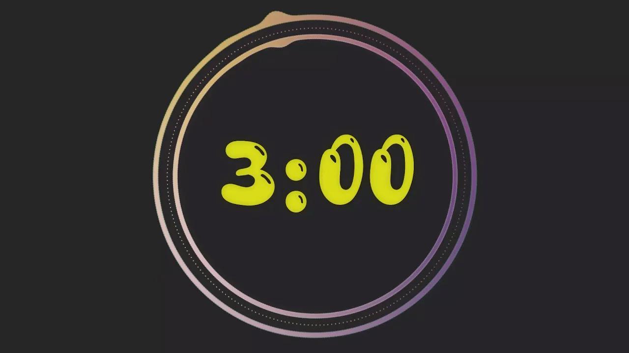 3 Minute Countdown Timer With Music.