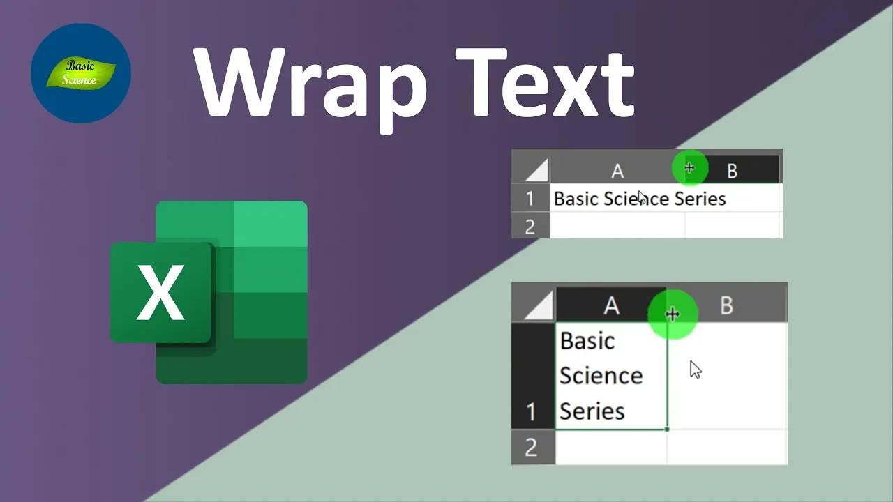 Wrap text in Excel | MS excel | Functions in Excel | Data Analysis | Basic Science Series