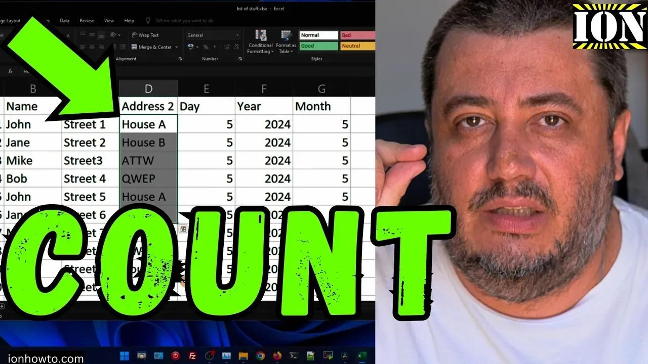 Excel How to Count Cells With Text