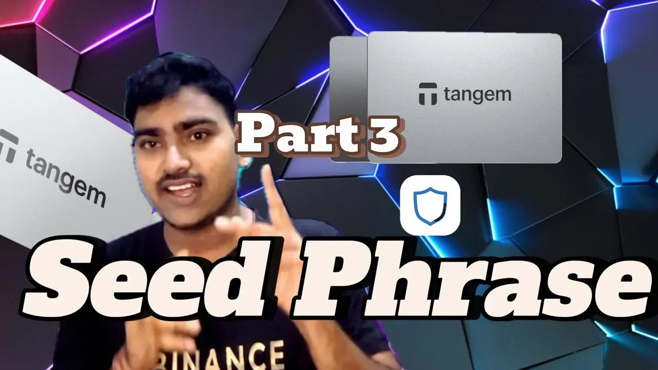 tangem “Seed Phrase” எப்படி create பண்றது? #tangem #hardwarewallet # ...