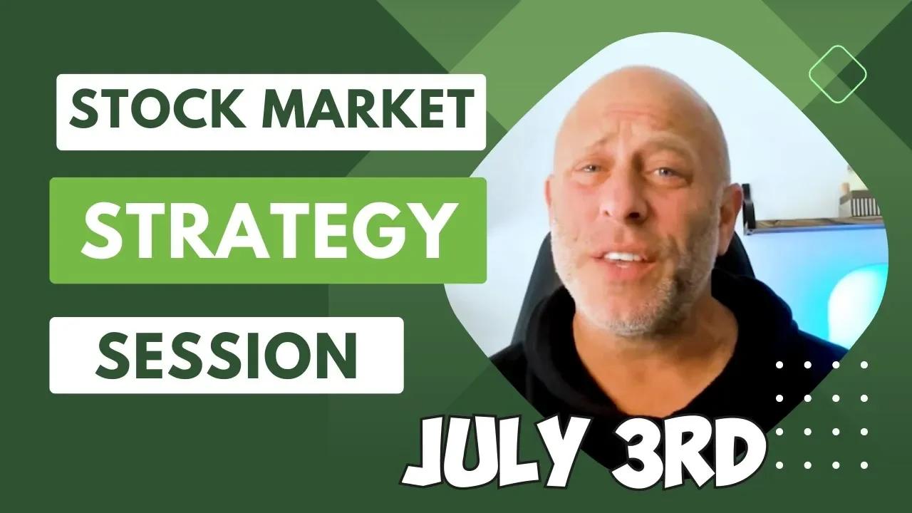 Stock Market Strategy Session | PRE- RECORDED
