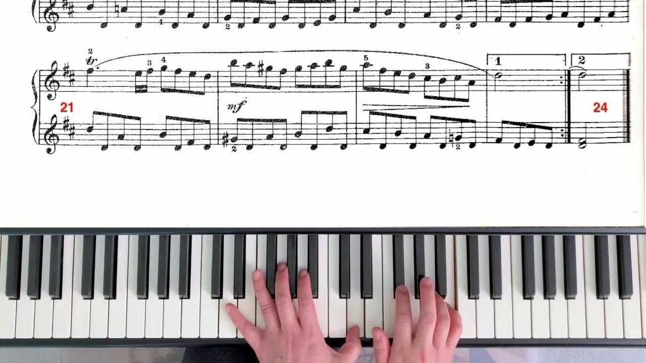 Free Piano Lesson (97), Gavotte in G major by J. S. Bach, Michelle Lin ...