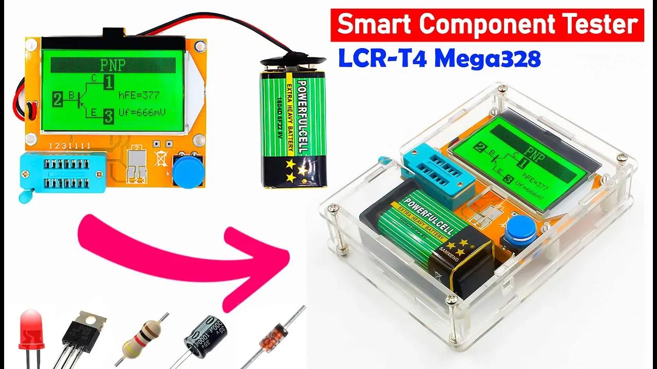 LCR-T4 Mega328 Digital Transistor Tester || ESR Smart Component Meter ...