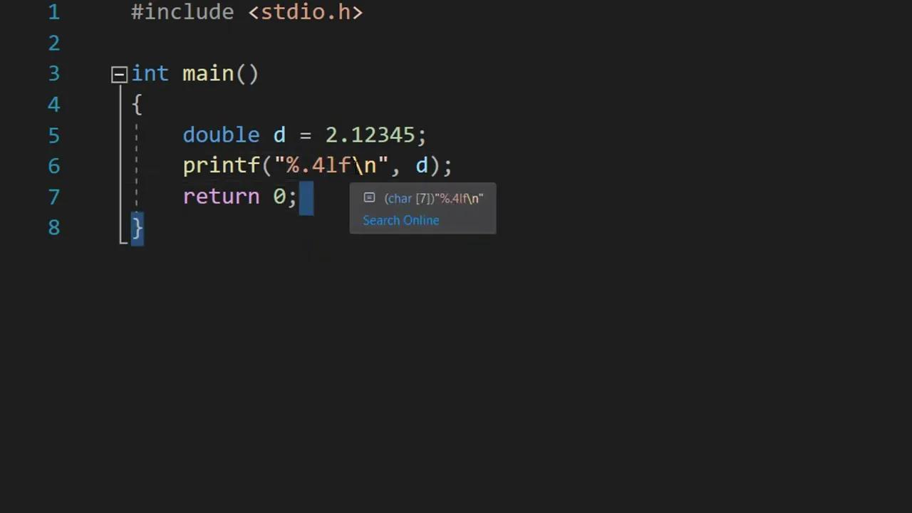 Setting Decimal Precision in C