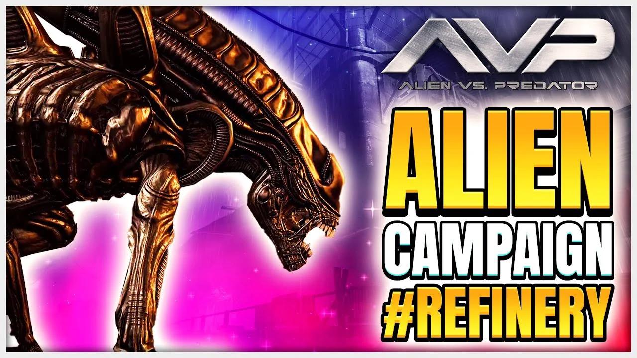 Aliens Vs Predator - Refinery (Alien Campaign) 2K 60ᶠᵖˢ - Game ...