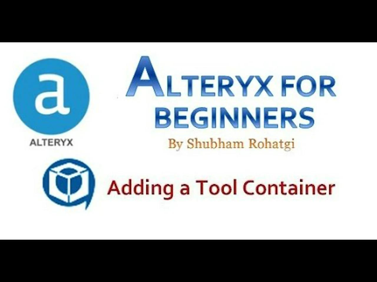 Alteryx Tool Add A Tool Container