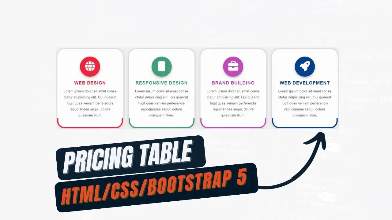 Create Service Box with Fontawesome Icons Using HTML, CSS and Bootstrap v5