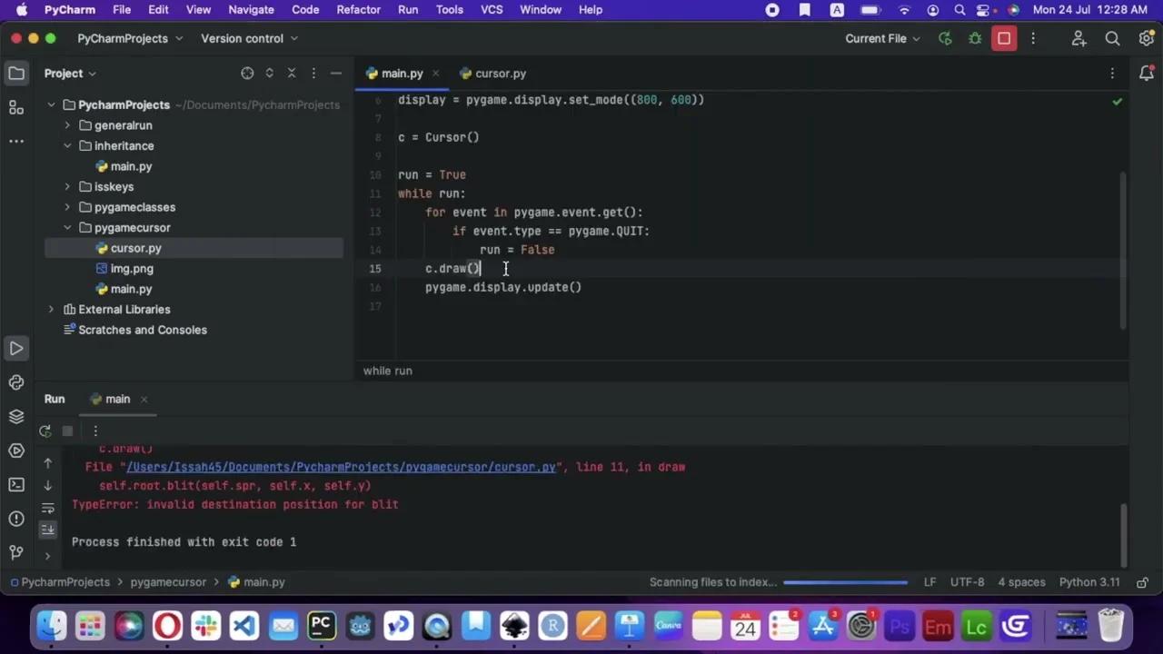 Python Tutorial How To Create A Cursor In Pygame