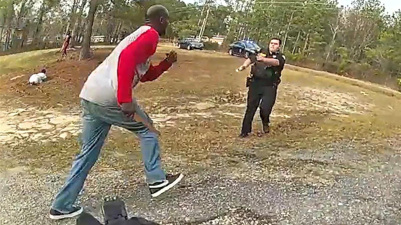Man Gets Shot After Charging At Deputy With a Wooden Stake