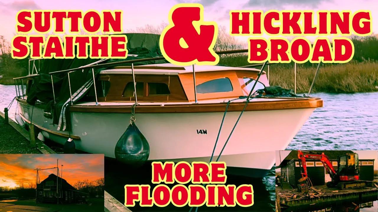 Sutton Staithe Hickling Broad Flooding Walk Army Lorry Old Buildings ...