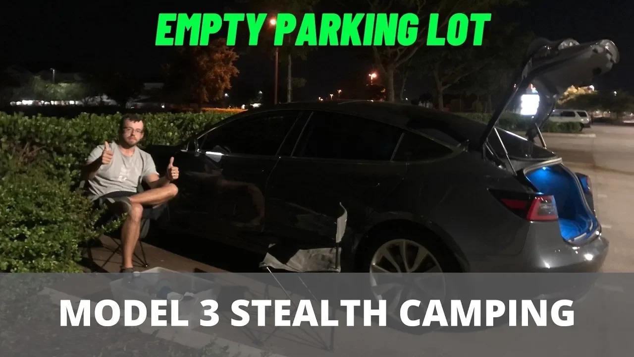 Stealth Camping in Tesla Model 3