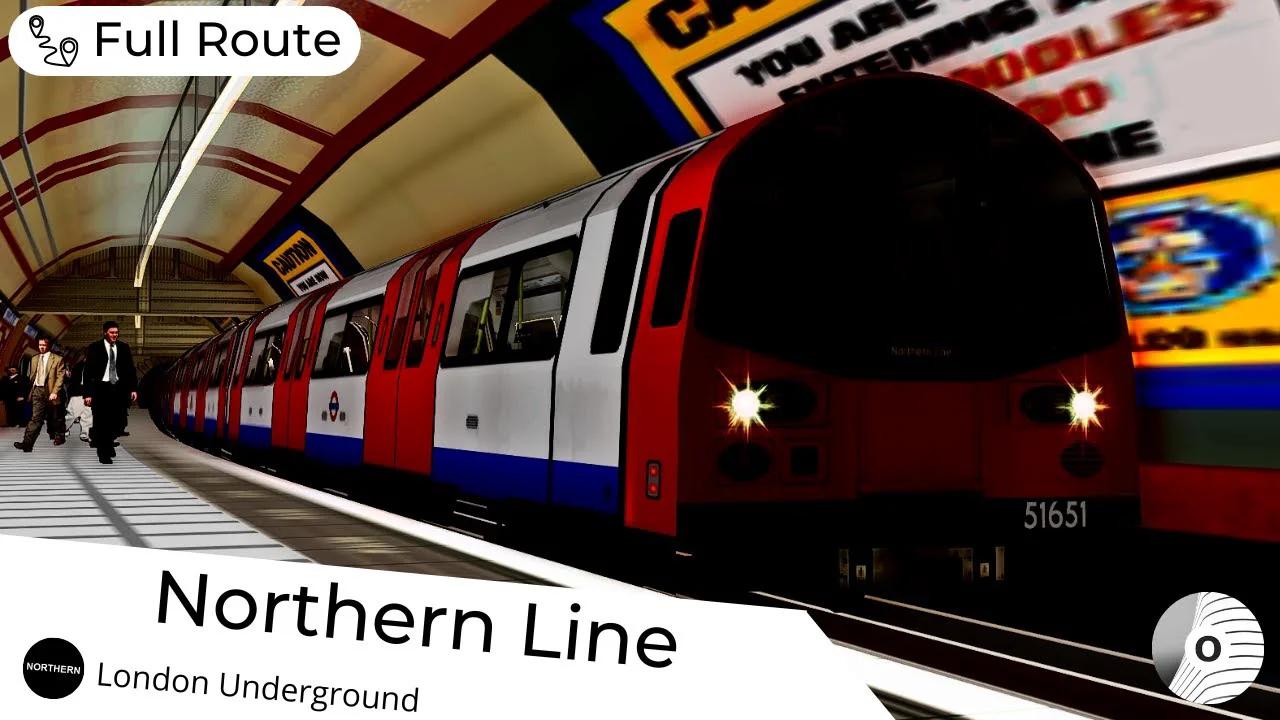 OpenBVE - NORTHERN LINE in a 1995 STOCK (London Underground) | Edgware ...