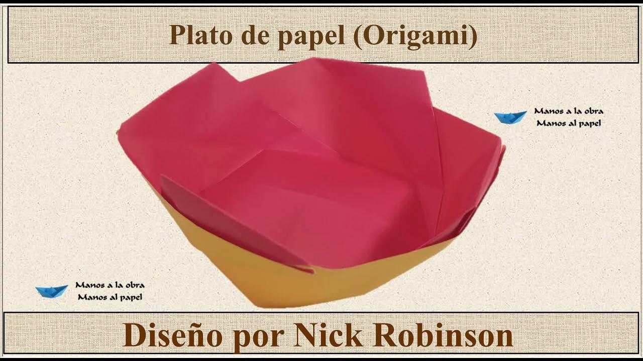 Plato (Origami) diseño Nick Robinson