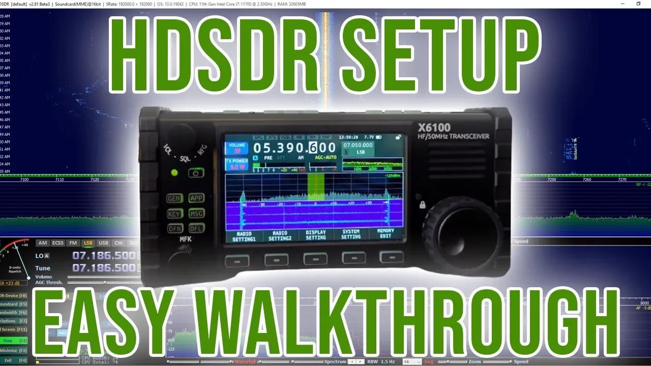 Xiegu X6100 with HDSDR - Walkthrough Tutorial - Rig Control!