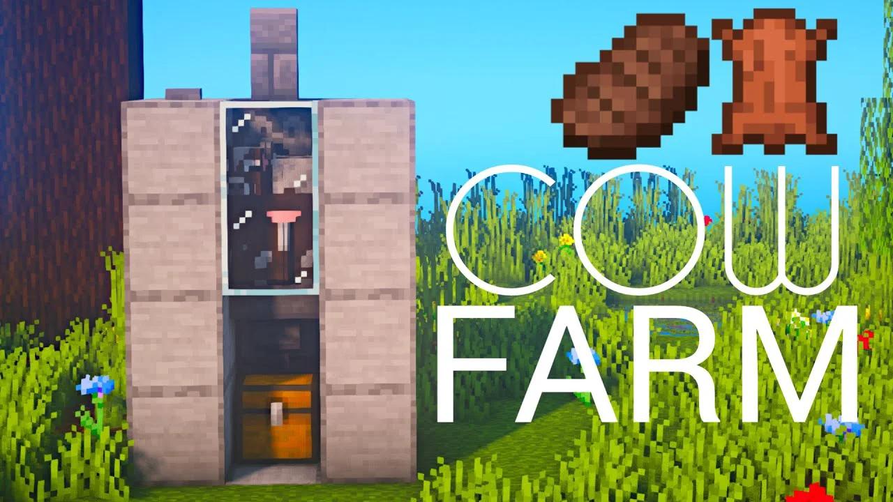 EASIEST AUTOMATIC COW FARM! - Minecraft Bedrock - 1.16/1.15 (MCPE/Xbox ...