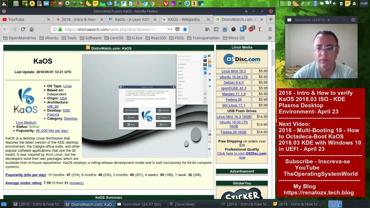 2018 - Intro & How to verify KaOS 2018.03 ISO - KDE Plasma Desktop Environment- April 23.webm