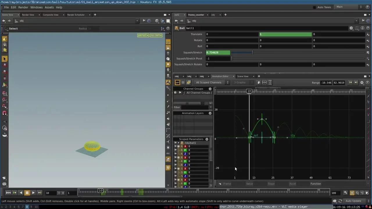 How to cycle animation in SideFX Houdini
