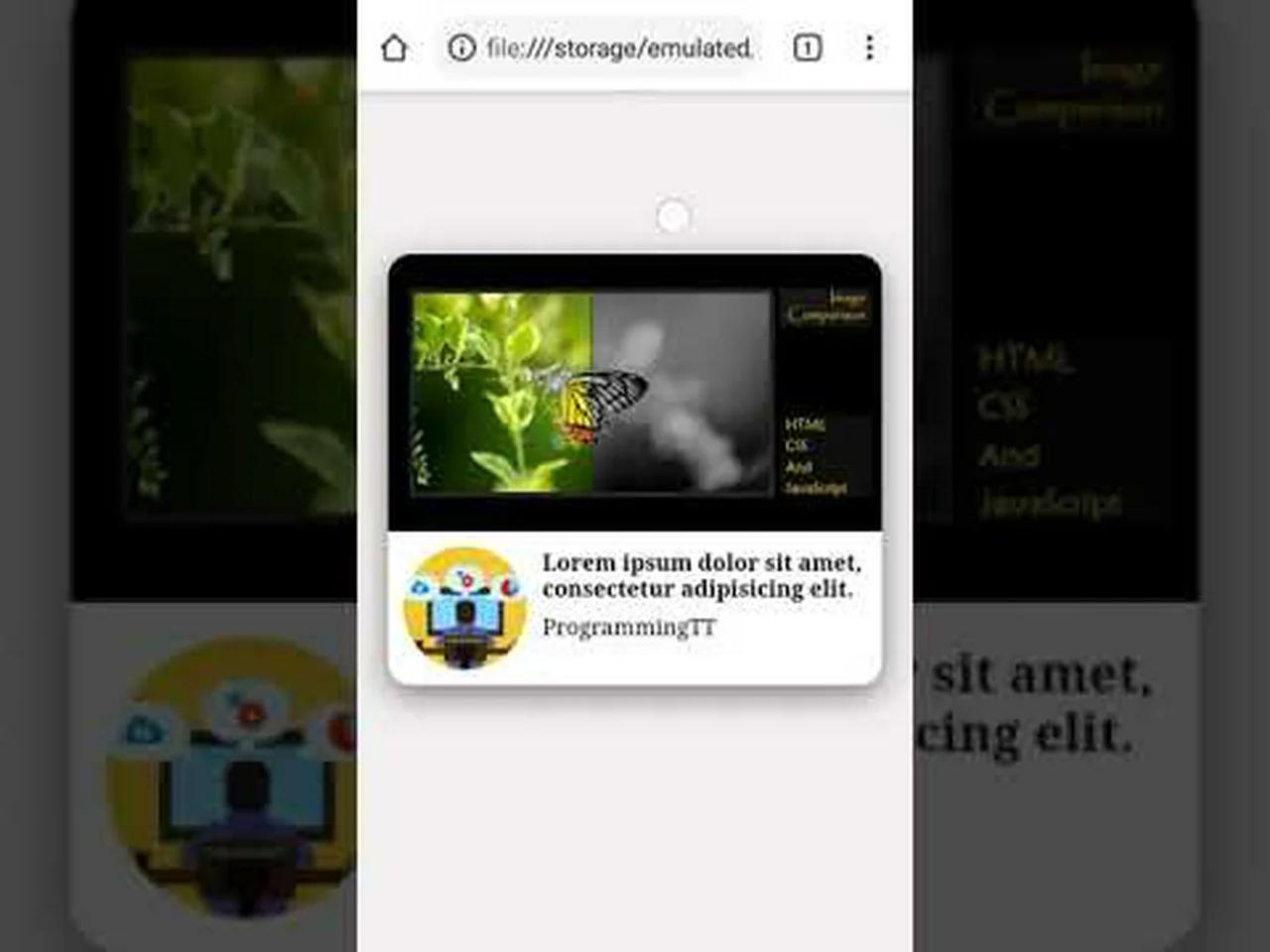 Skeleton Loading Screen Animation Using HTML CSS and JavaScript | #Shorts