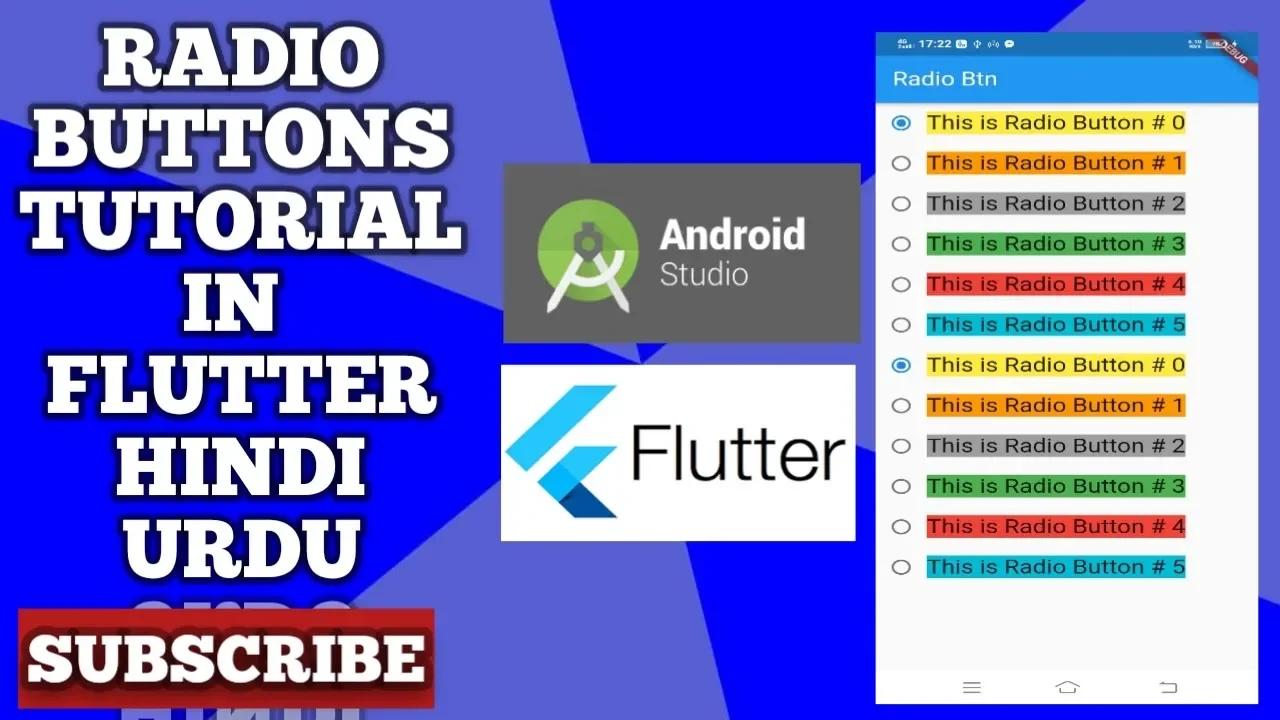 7 - How to use radio button in flutter Hindi - Urdu tutorial 7 - How to use radio button in flutter Hindi - Urdu tutorial