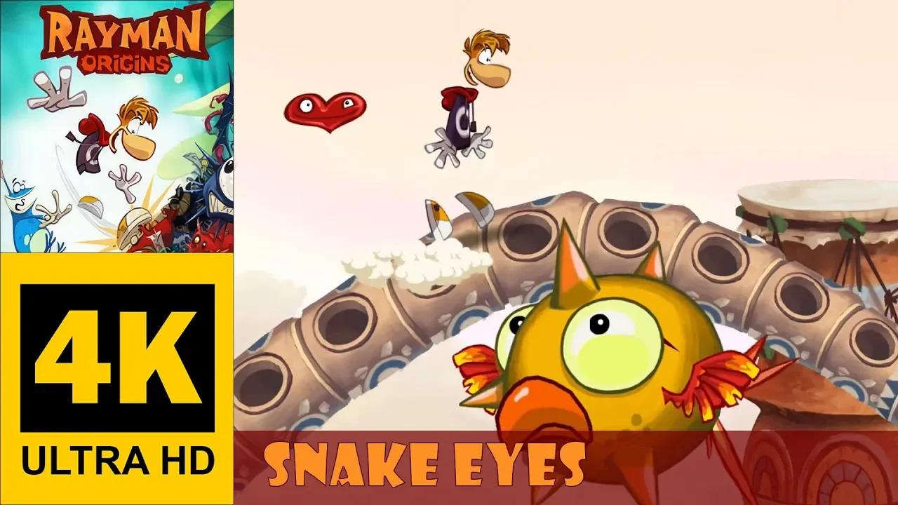 Snake Eyes | Rayman Origins | Walkthrough, Gameplay, No Commentary, 4K