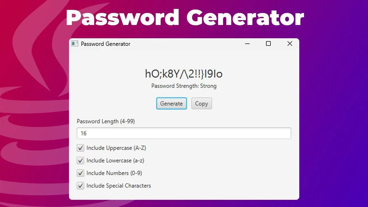 Java Password Generator With Animation Javafx 0128
