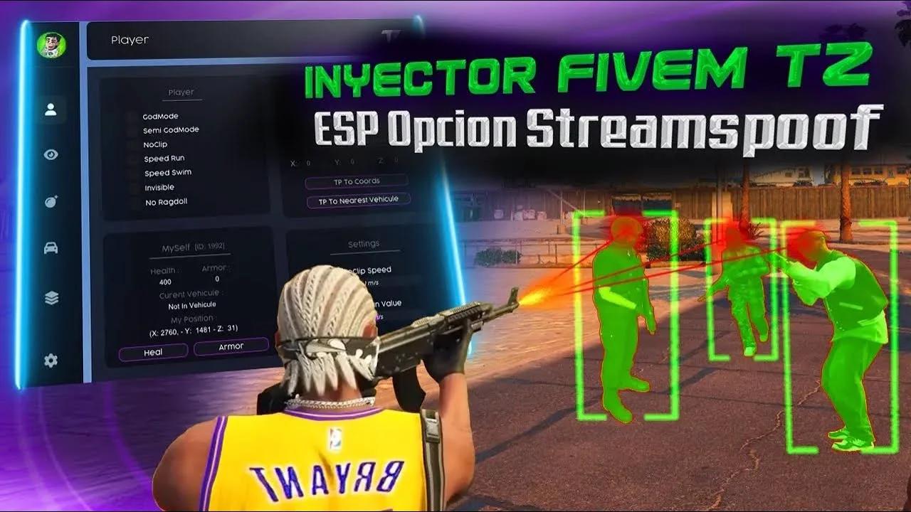 Fivem Inyector TZ El Mejor ModMenu Para PvP😲Aimbot + Esp +Skeleton+ ...