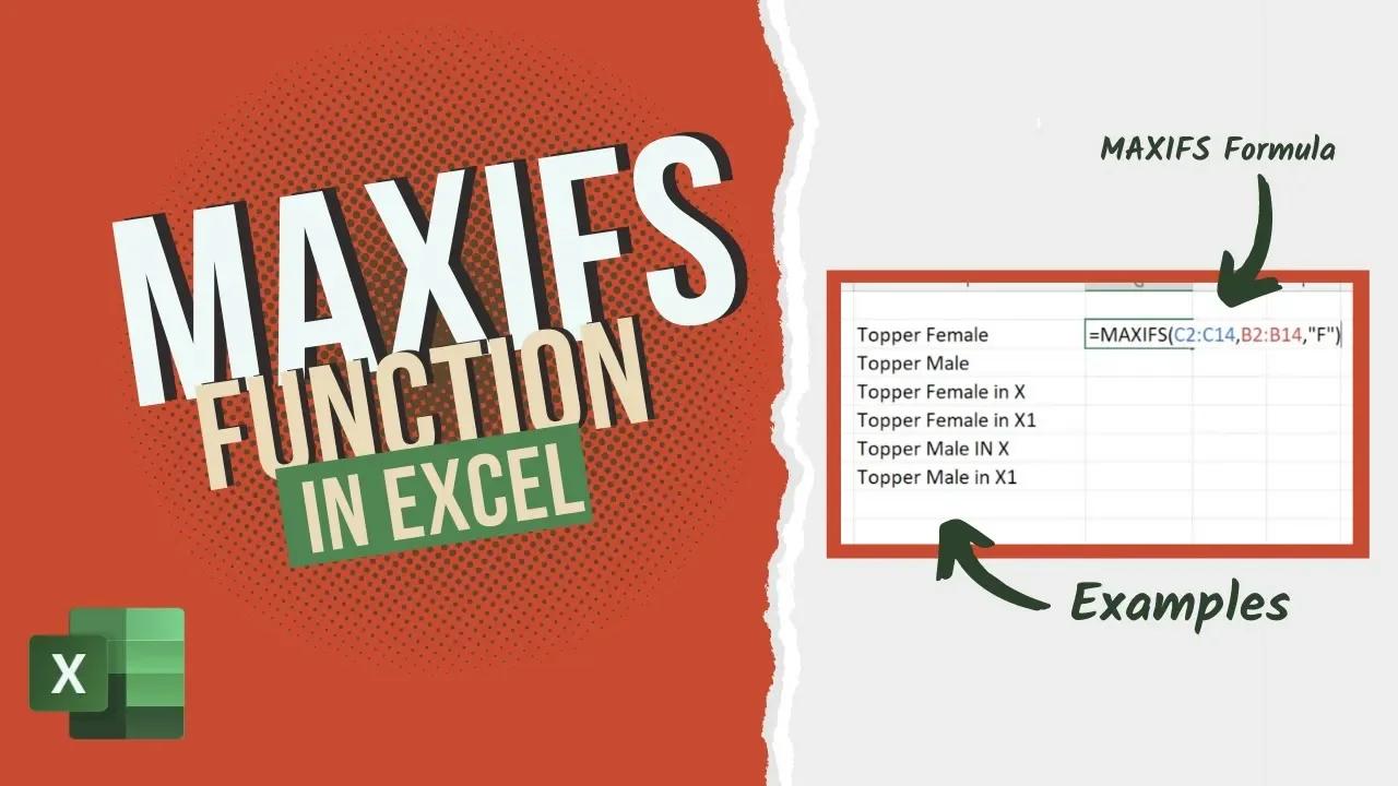 How To Use The Maxifs Function In Excel With Examples рџ ґрџ ґрџ ґ