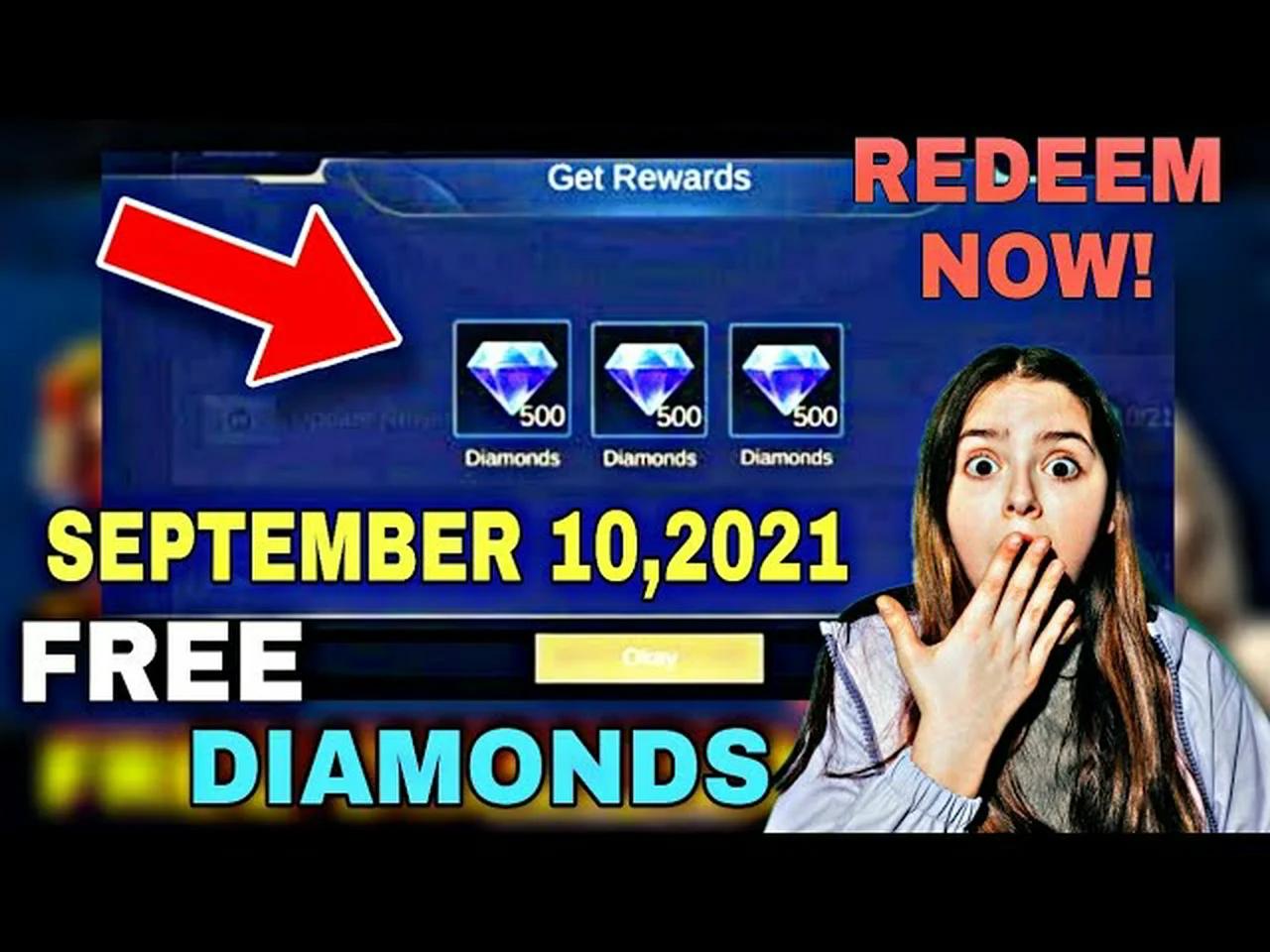 FREE DIAMONDS REDEEM CODE || ( SEPTEMBER 10, 2021 ) CLAIM NOW || IN ...
