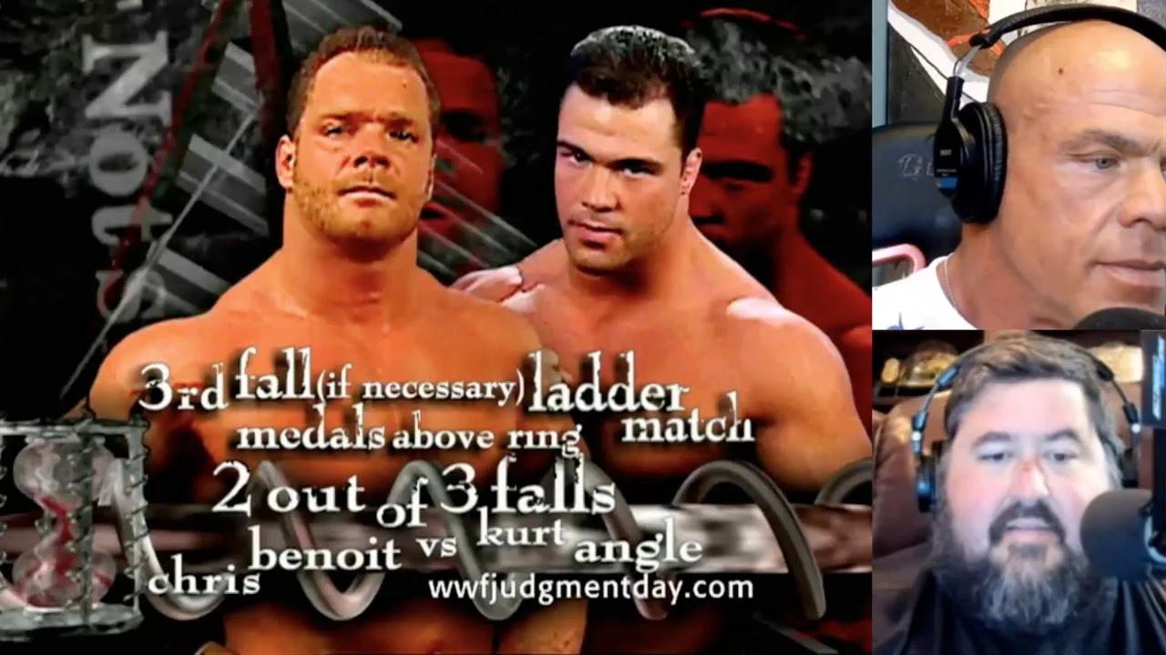 Kurt Angle CALLS his 2 out of 3 falls match vs Chris Benoit