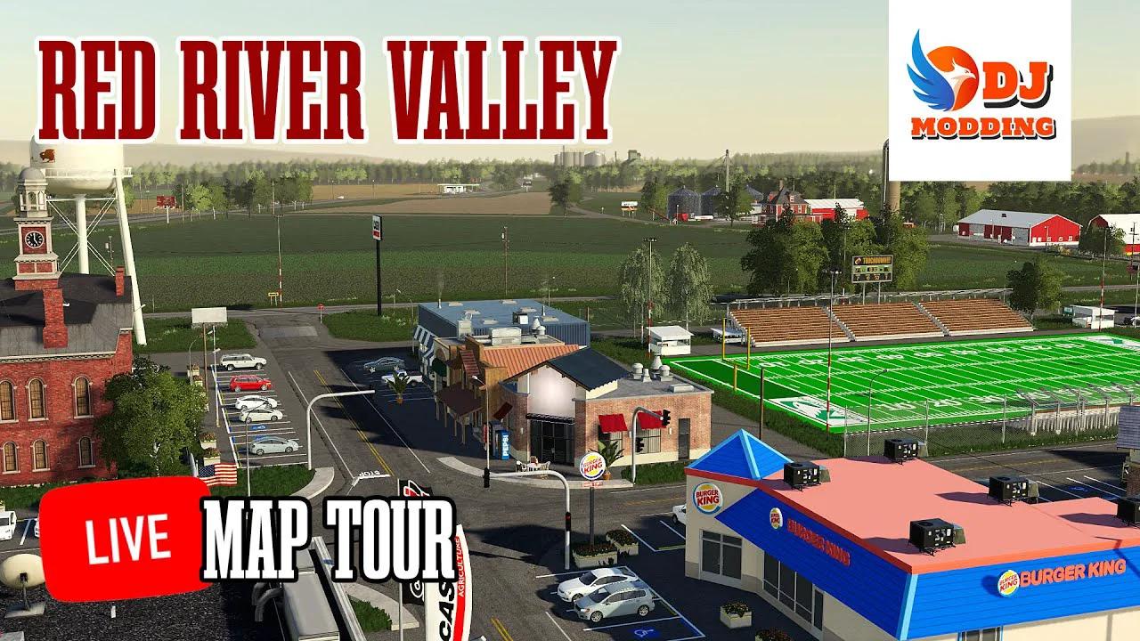 🔴 Map Tour LIVE - Red River Valley by DJ Modding - Farming Simulator 19