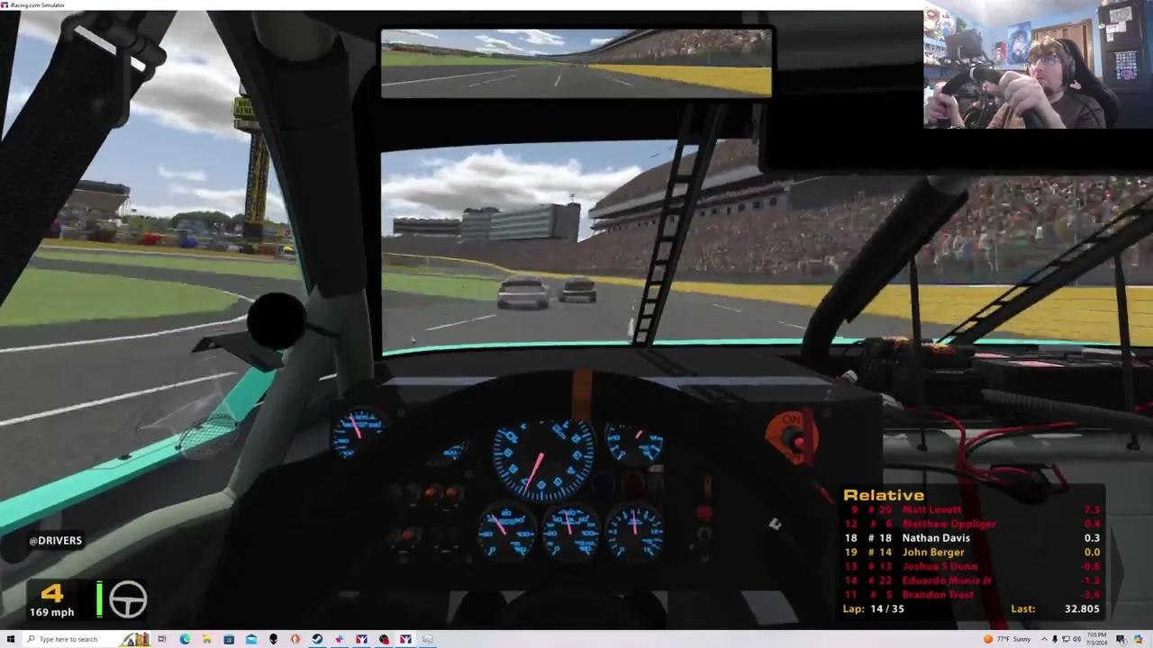 iRacing D Fixed ARCA Menards Series from Charlotte 7/3/24. Me and ...