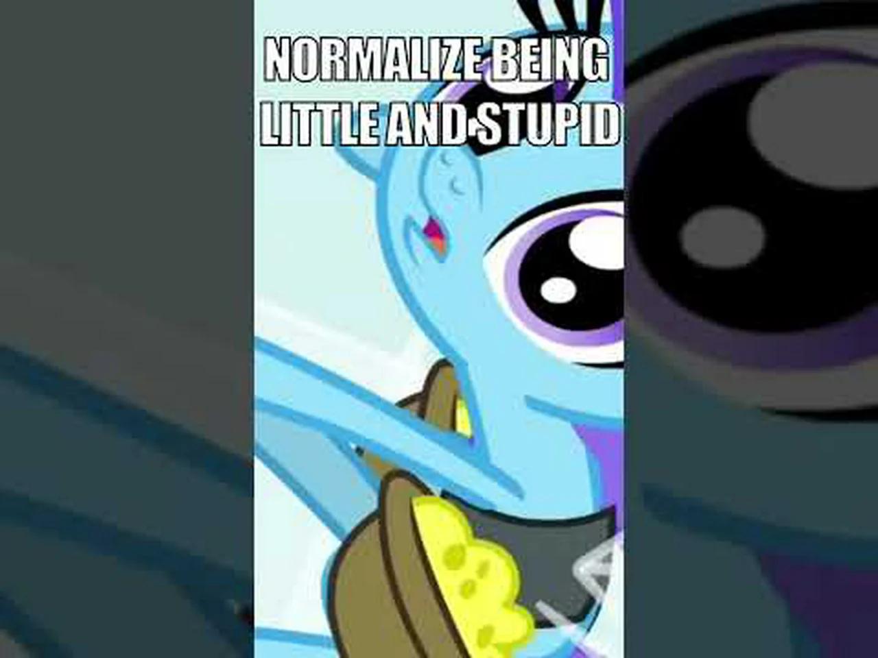 NORMALIZE BEING LITTLE AND STUPID