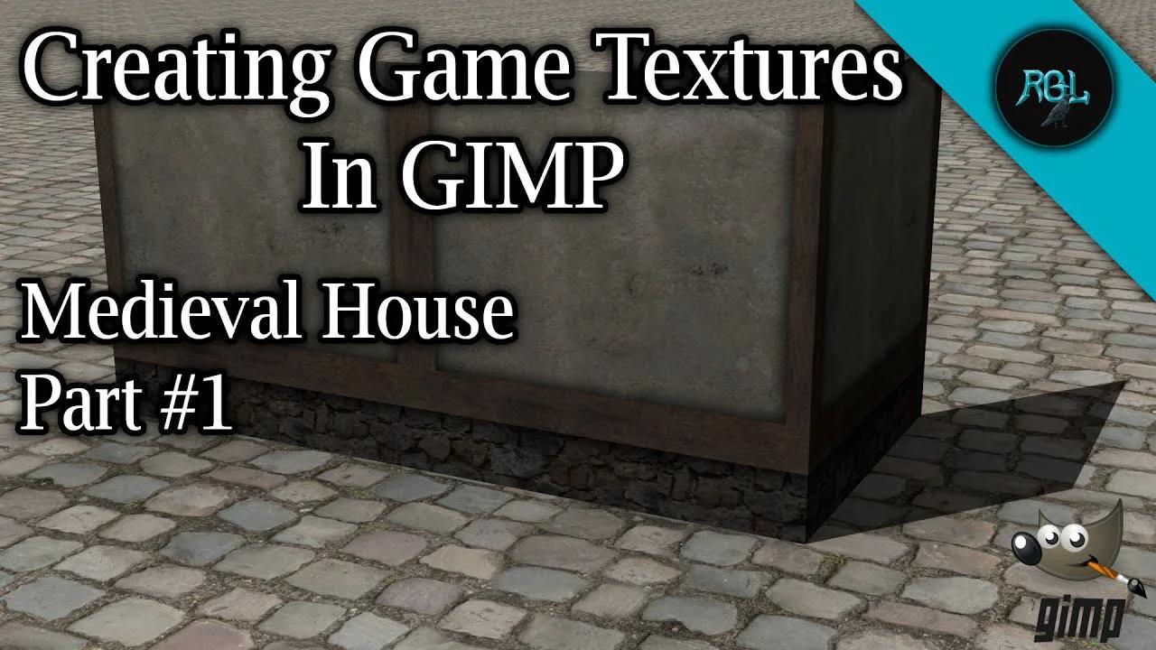 Creating Game Textures In GIMP | Medieval House Texture [EP1] | PS1, PS2, N64 Retro Style Textures