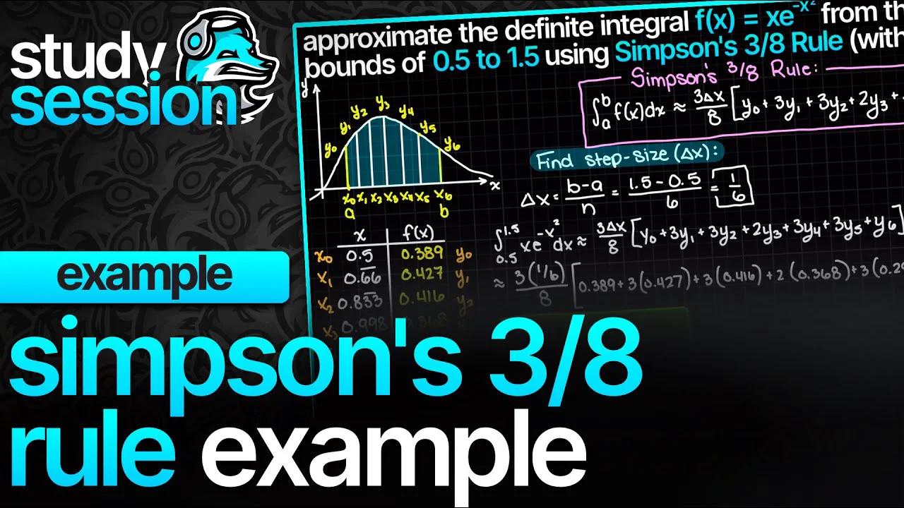 Simpson’s 3/8 Rule Example | Numerical Methods