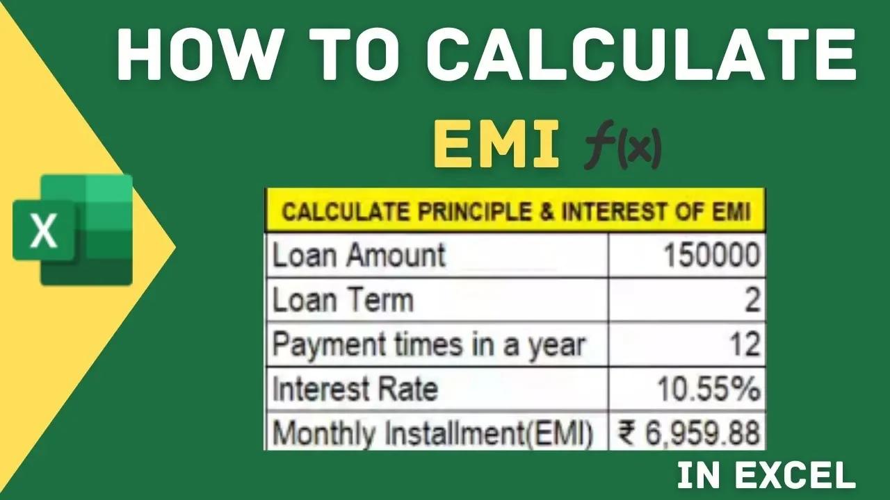 How To Calculate Emi In Excel Using Pmt Function In Excel 9028