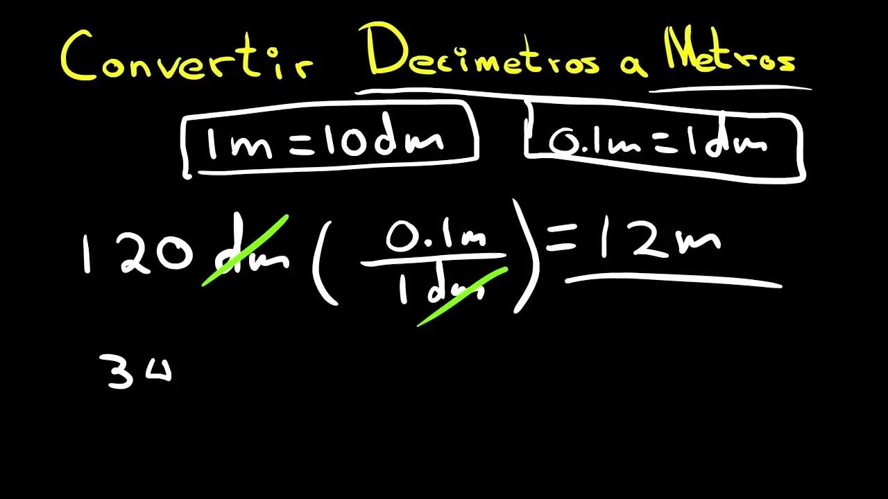 Decímetros a Metros ¿COMO CONVERTIR dm a m? |💥 CONVERSIONES 💥