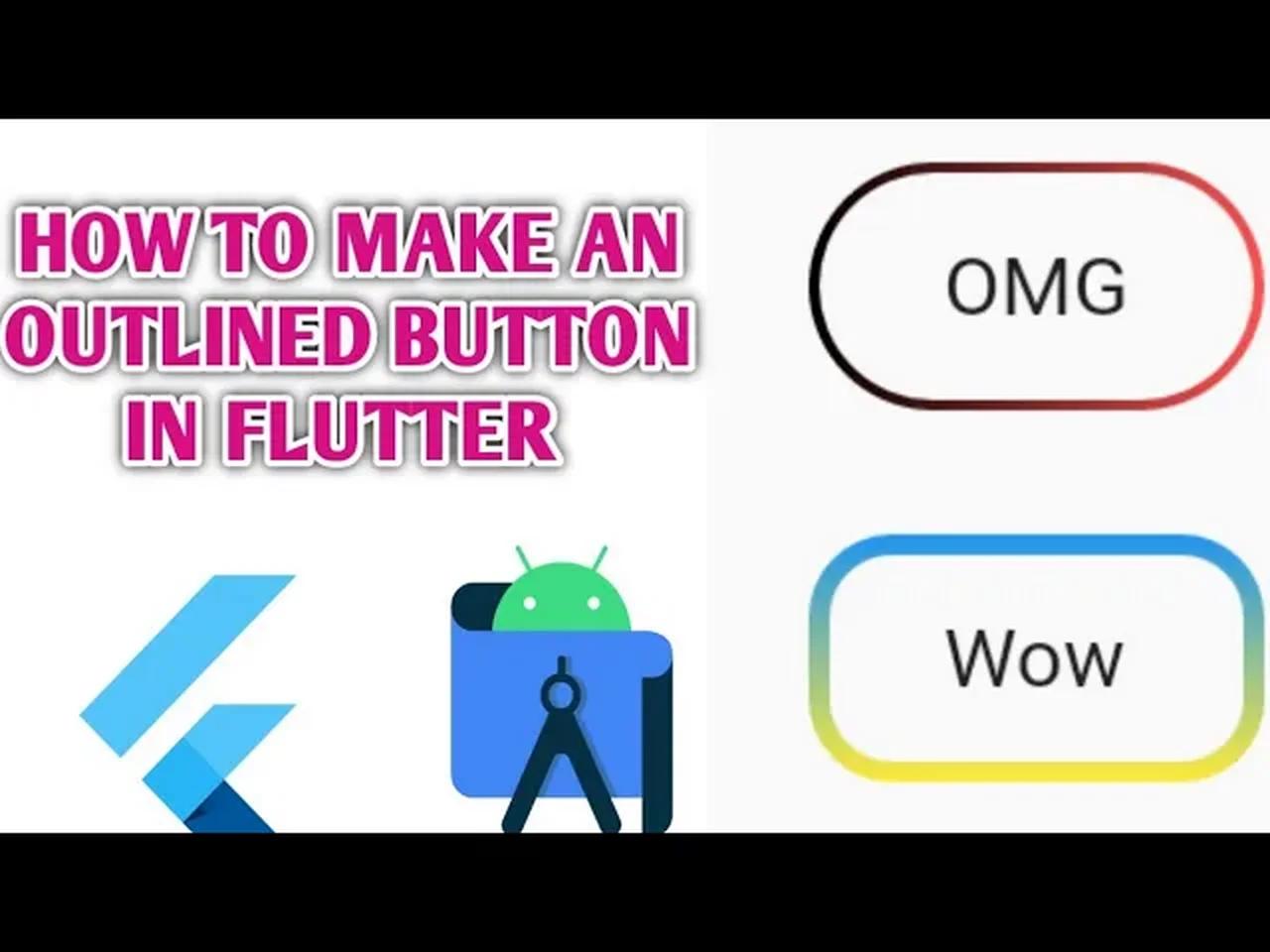 How to make an outlined button in Flutter | Flutter Outlined Button Style [ The Easy Way ]